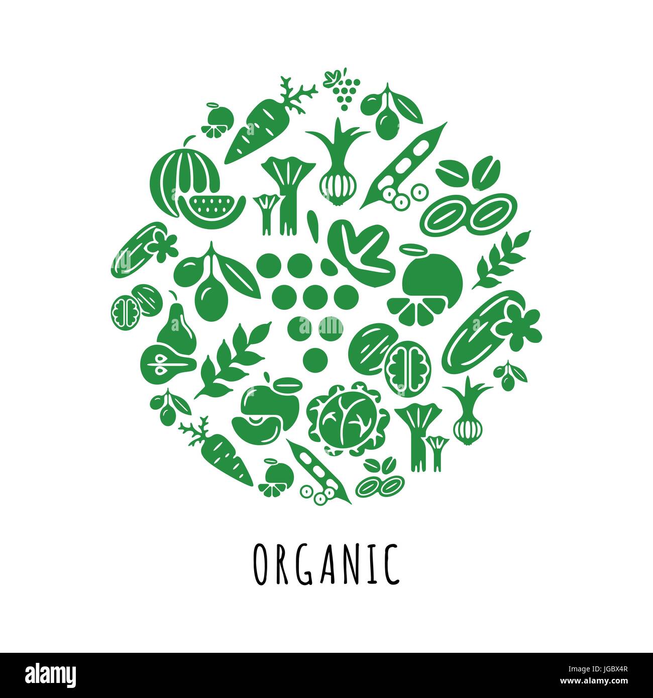 Digital green vegetable icons hi-res stock photography and images - Alamy