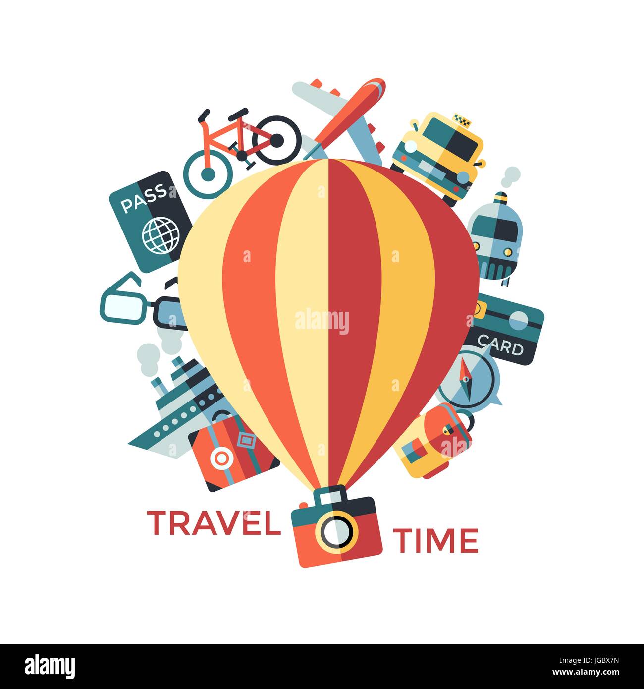 Digital vector travel icons set with drawn simple line art info graphic ...