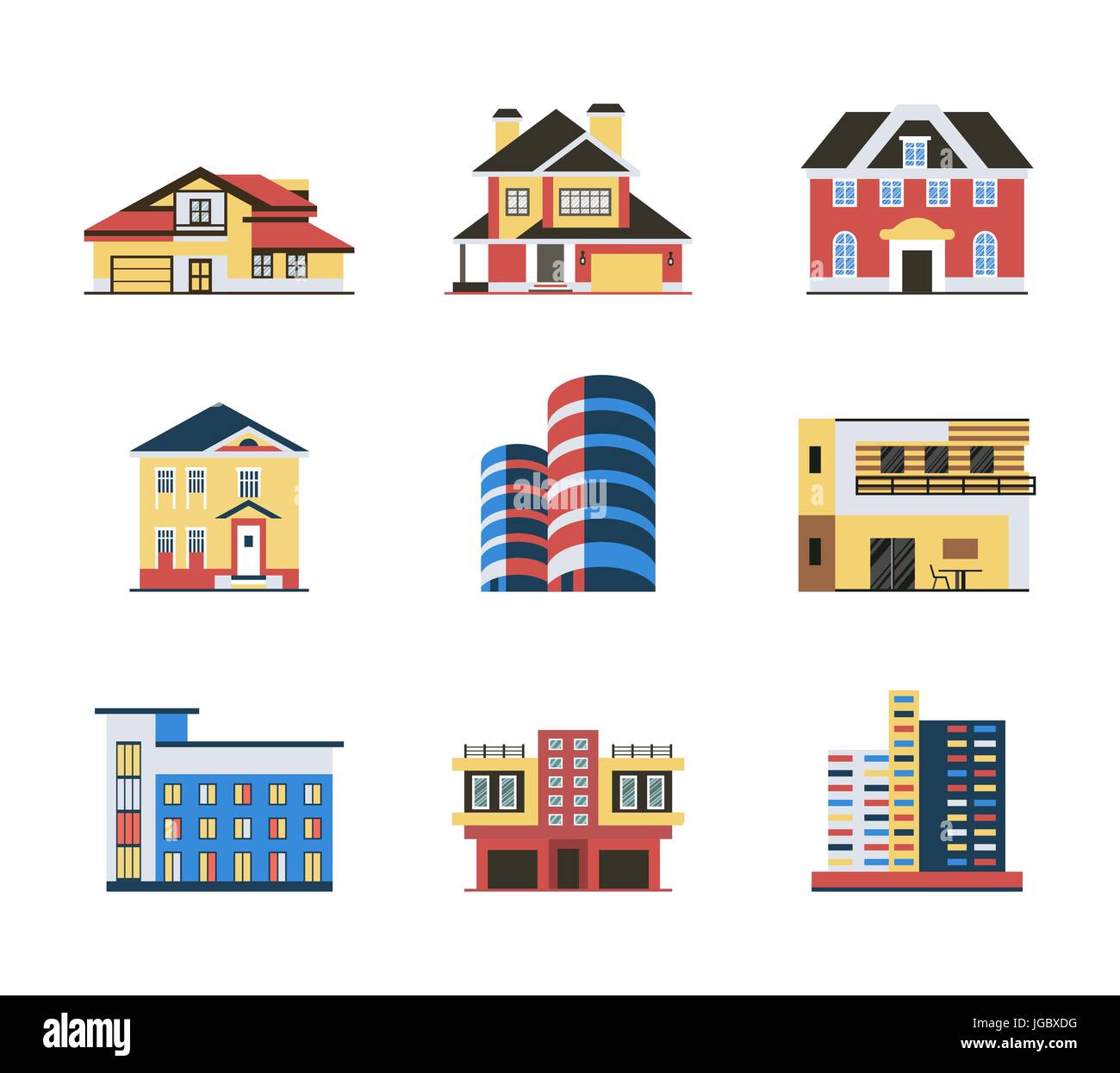 City centre district Stock Vector Images - Alamy
