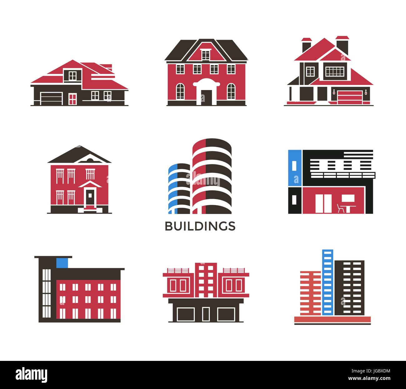 Townhouse centre Stock Vector Images - Alamy