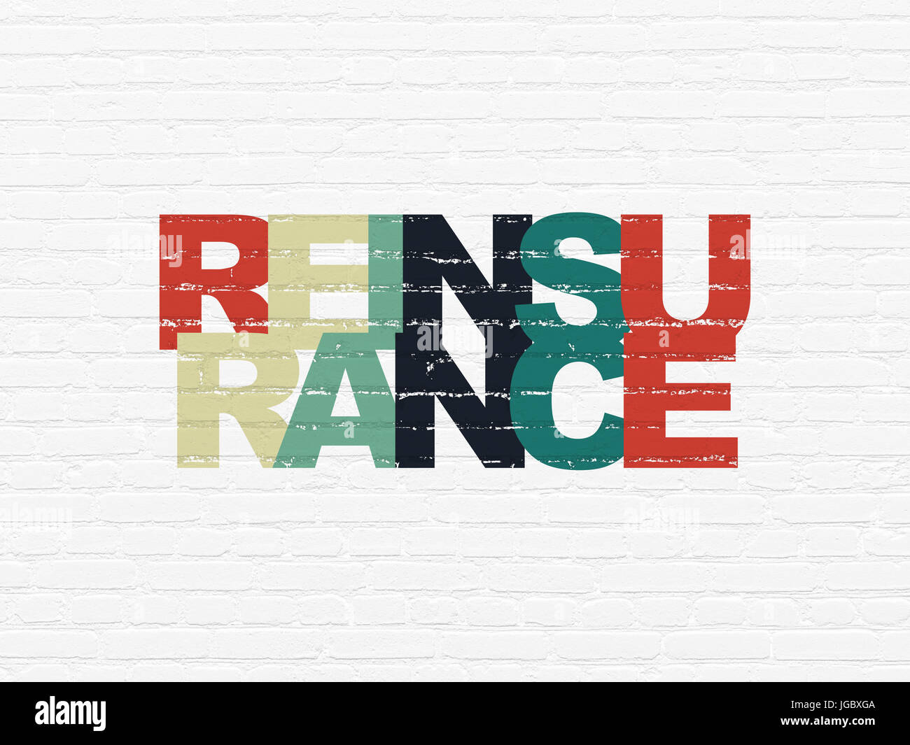 Insurance concept: Reinsurance on wall background Stock Photo - Alamy