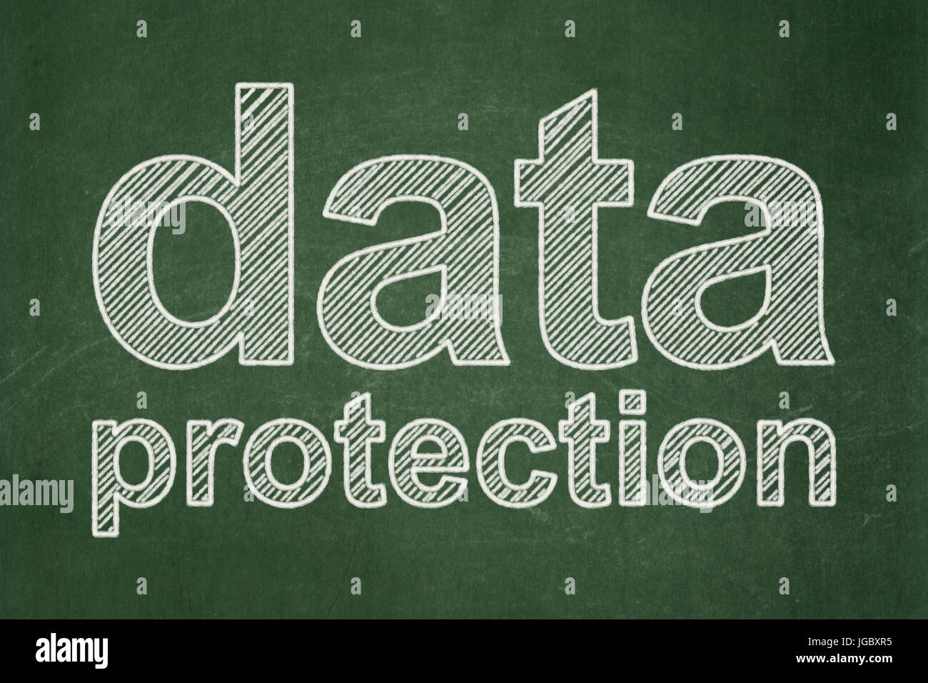 Safety concept: Data Protection on chalkboard background Stock Photo - Alamy