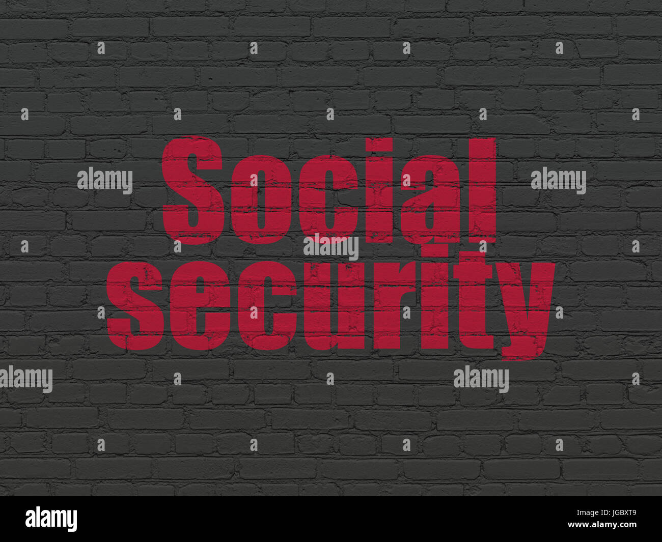 Safety concept: Social Security on wall background Stock Photo - Alamy