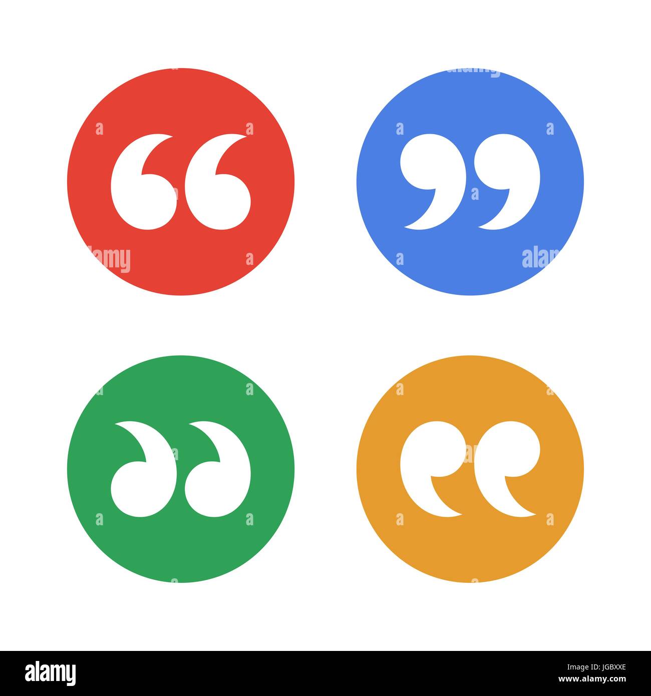 Digital vector red blue yellow round quote frames box set blank ...