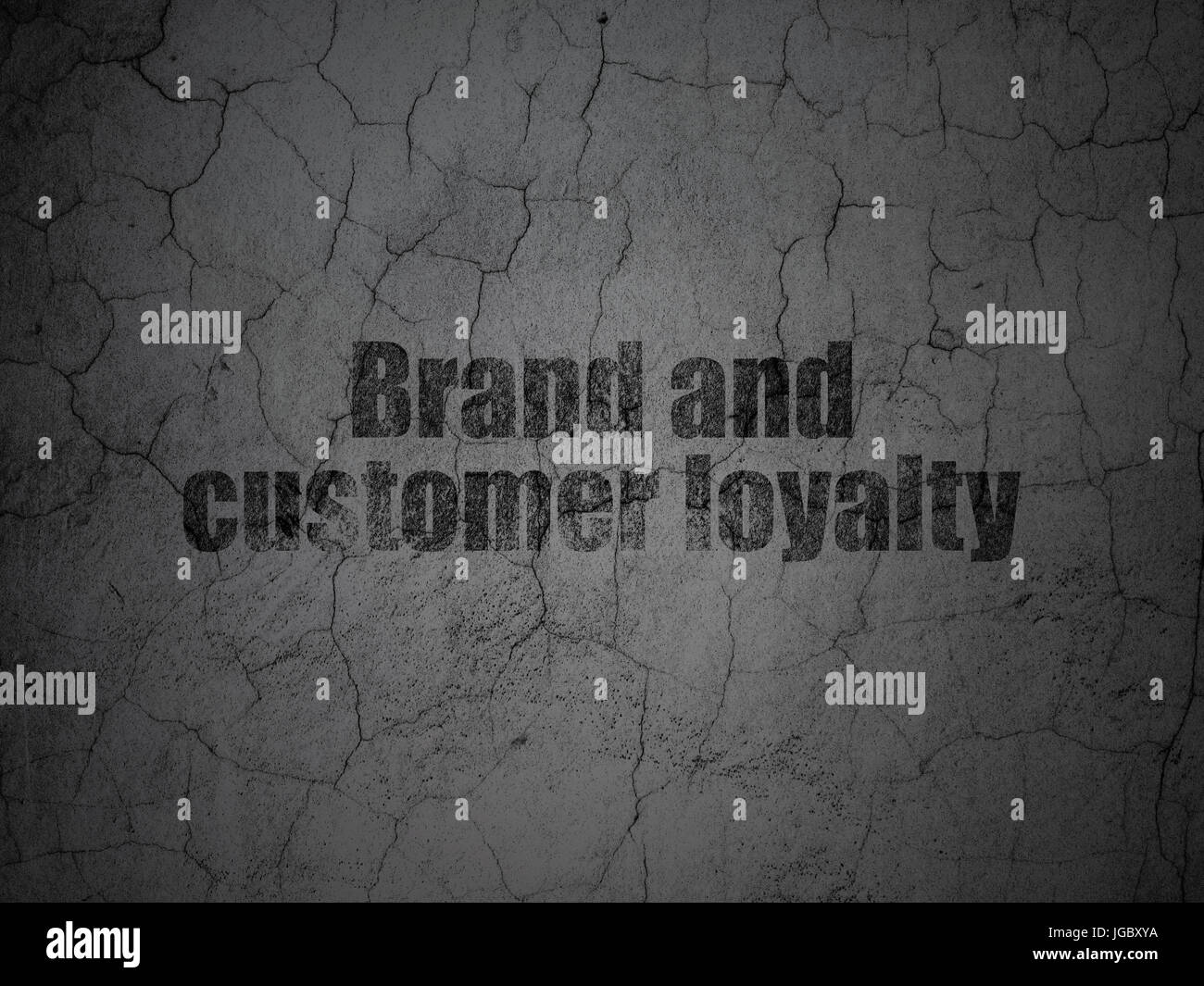 Finance concept: Brand and Customer loyalty on grunge wall background ...