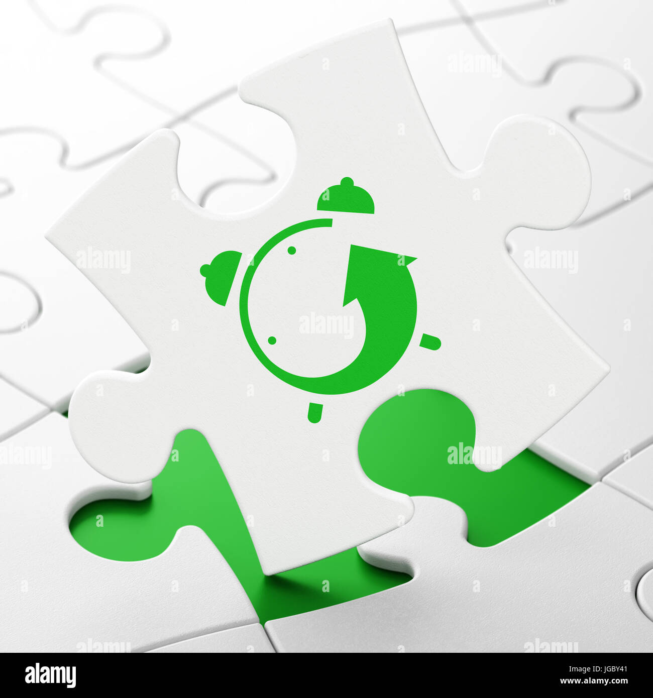 Time concept: Alarm Clock on puzzle background Stock Photo - Alamy