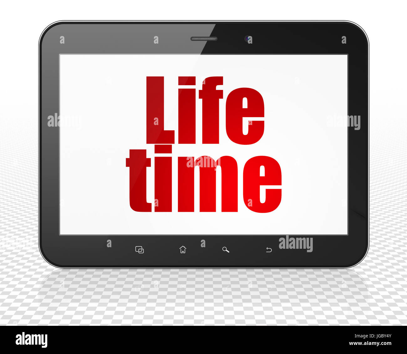 Timeline concept: Tablet Pc Computer with Life Time on display Stock ...