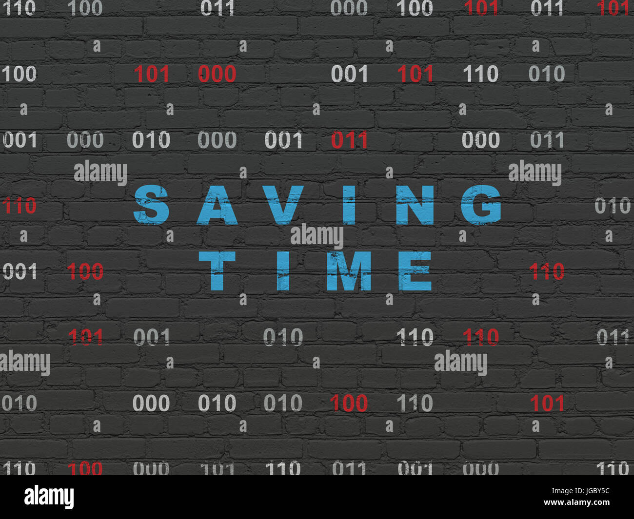 Time concept: Saving Time on wall background Stock Photo - Alamy