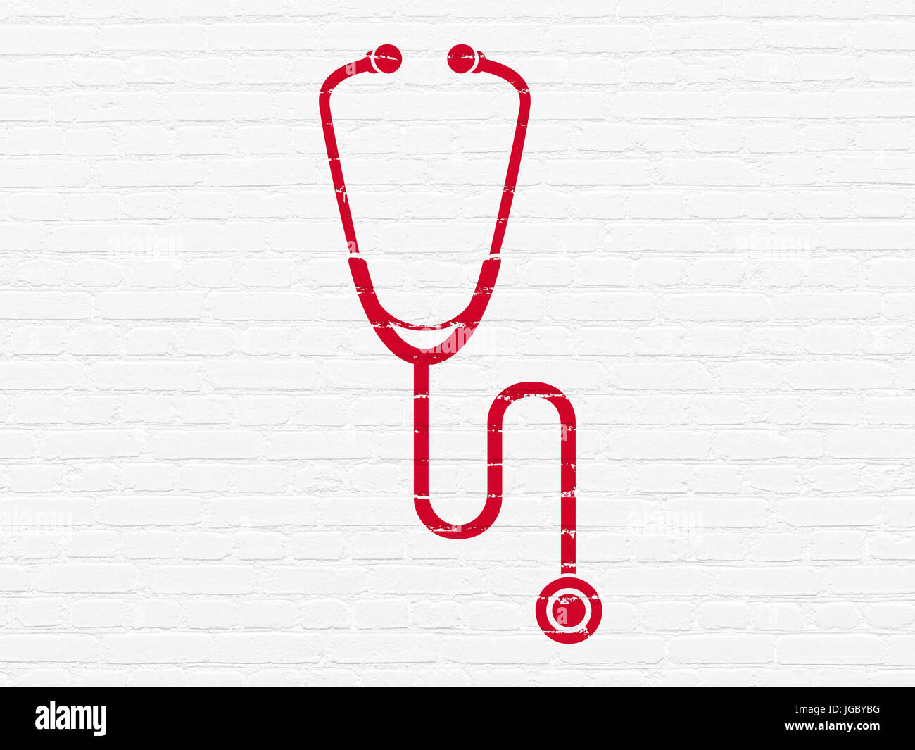 Medicine concept: Stethoscope on wall background Stock Photo - Alamy