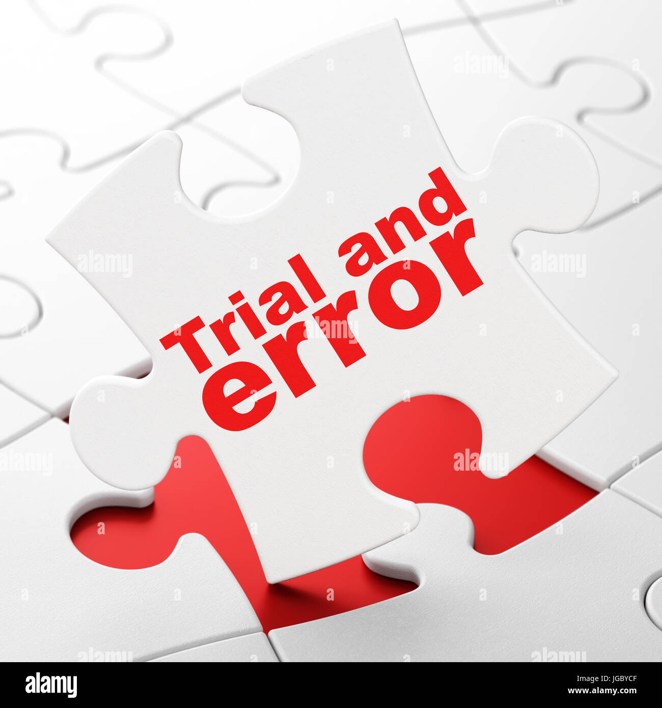 Science concept: Trial And Error on puzzle background Stock Photo - Alamy