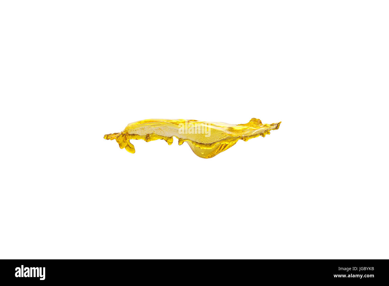 beautiful yellow liquid splash isolated over white background Stock ...