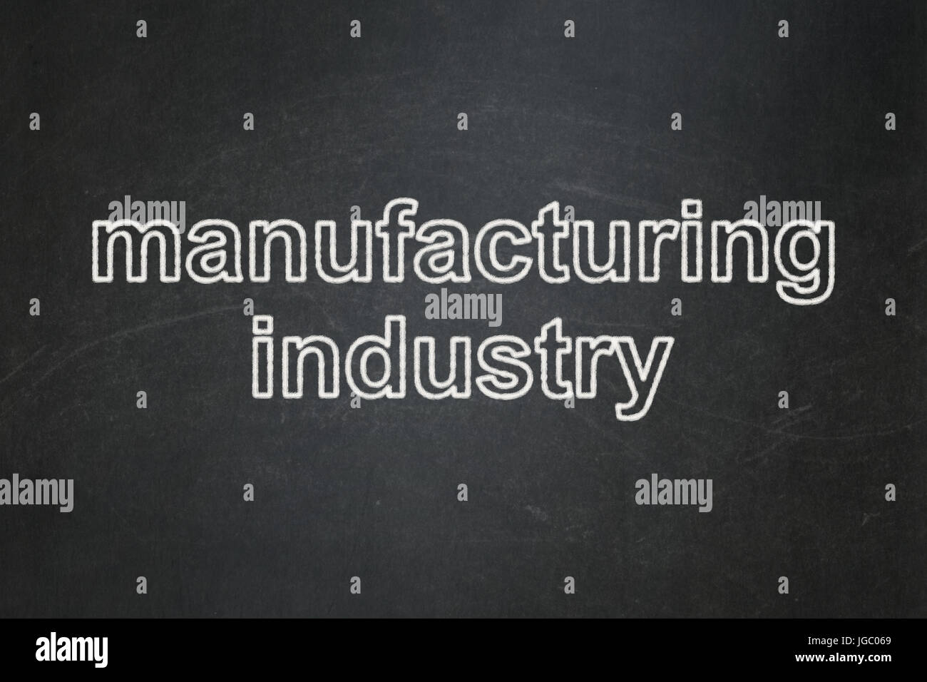 Manufacuring concept: Manufacturing Industry on chalkboard background ...