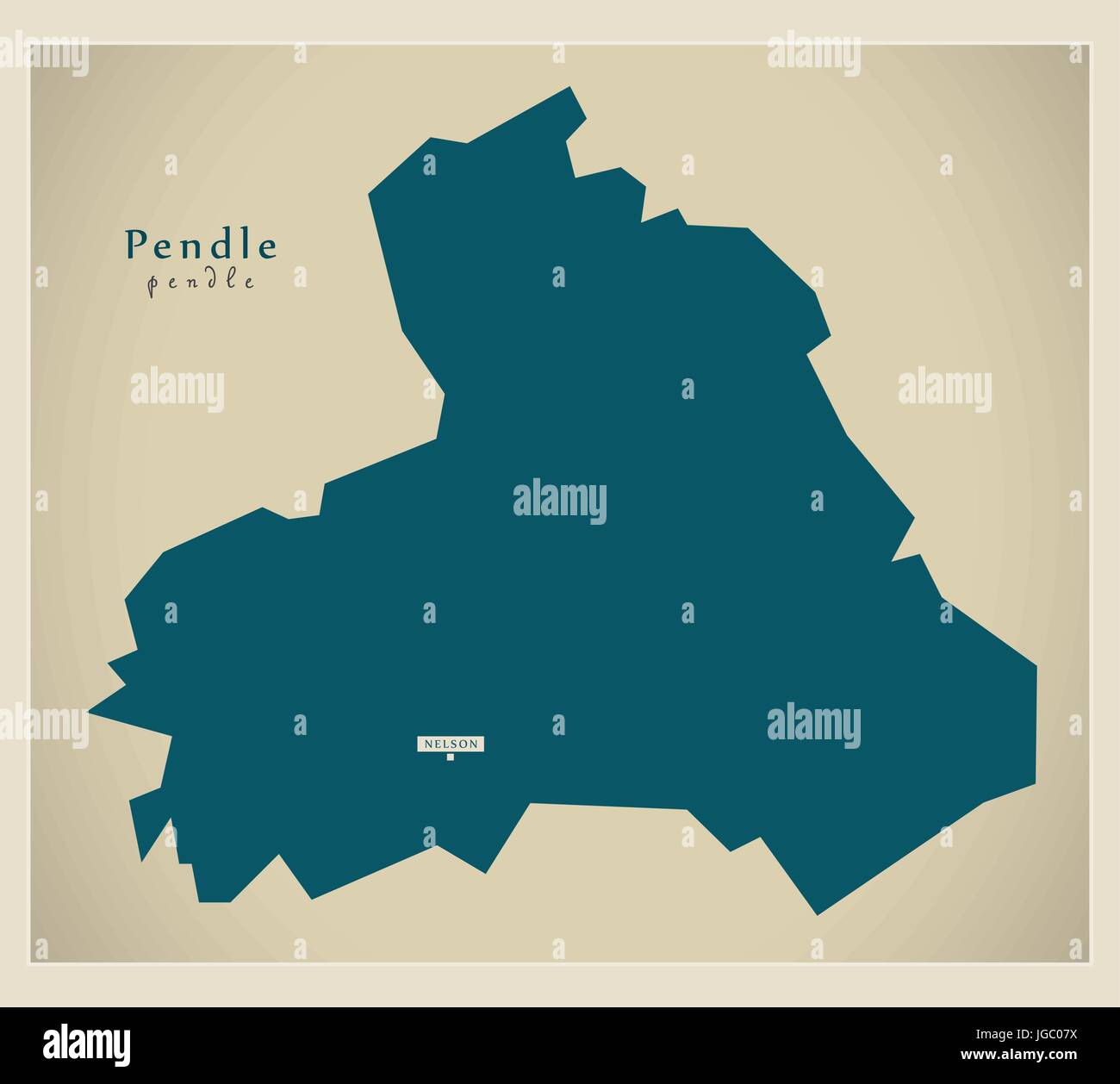 Pendle vector map vector vectors hi-res stock photography and images ...