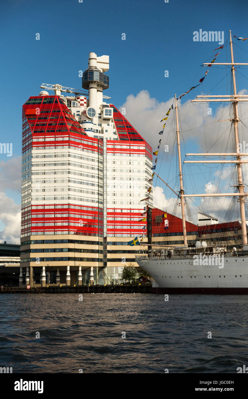 Lipstick Tower and Ship in Gothenburg, Sweden Stock Photo - Alamy