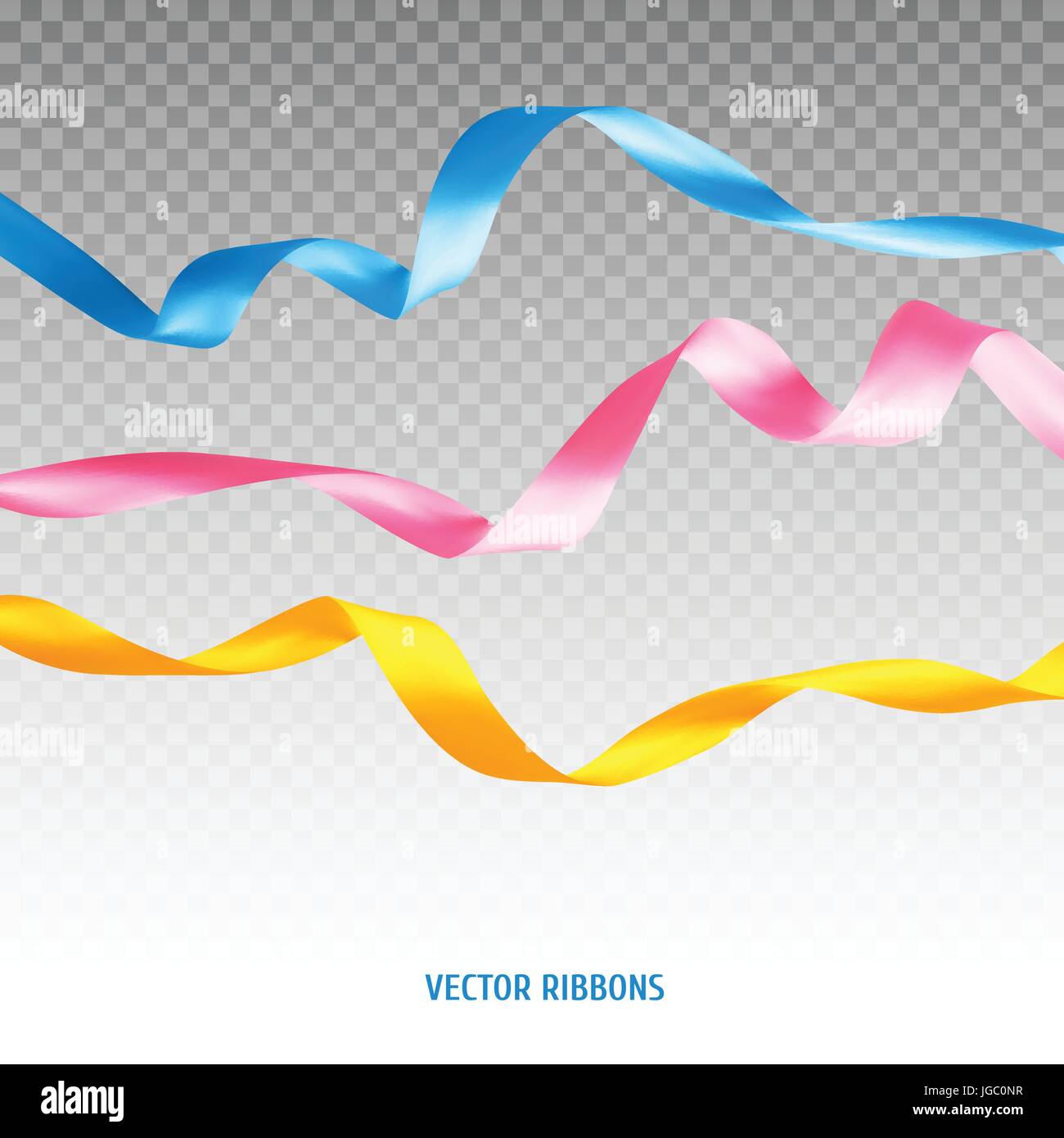 Set of three colorful ribbons Stock Vector Image & Art - Alamy