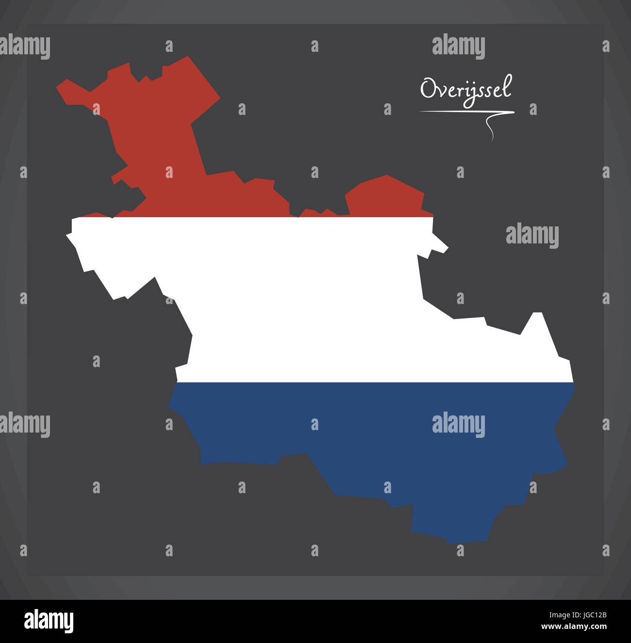 Overijssel Netherlands map with Dutch national flag illustration Stock ... Overijssel Netherlands map with Dutch national flag illustration Stock ...