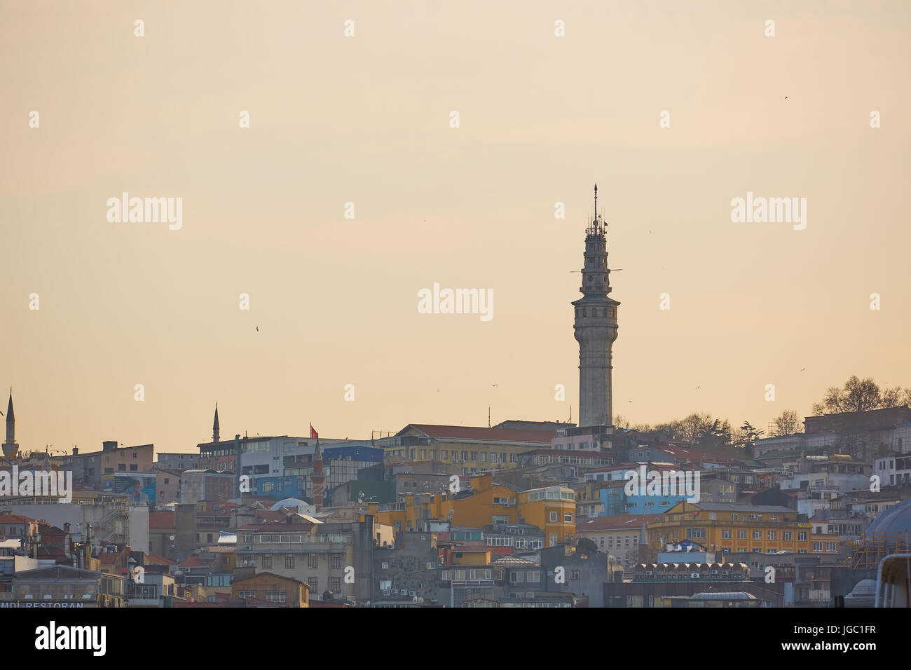 Beyazit tower or Seraskier Tower historic landmark in Istanbul, Turkey ...