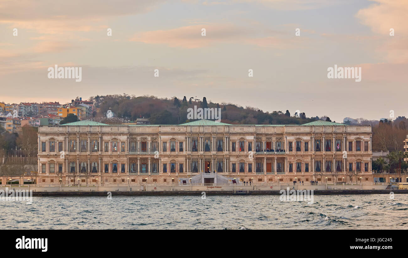 Ciragan Palace, a former Ottoman palace. It is located on the European ...