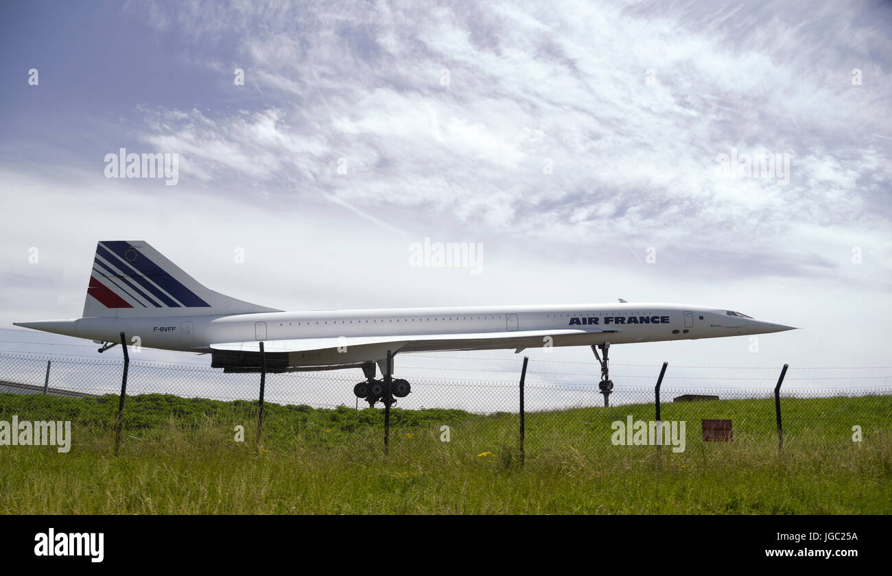 Concorde plane at Charles De Gaulle Airport. Paris, France, August 11 ...