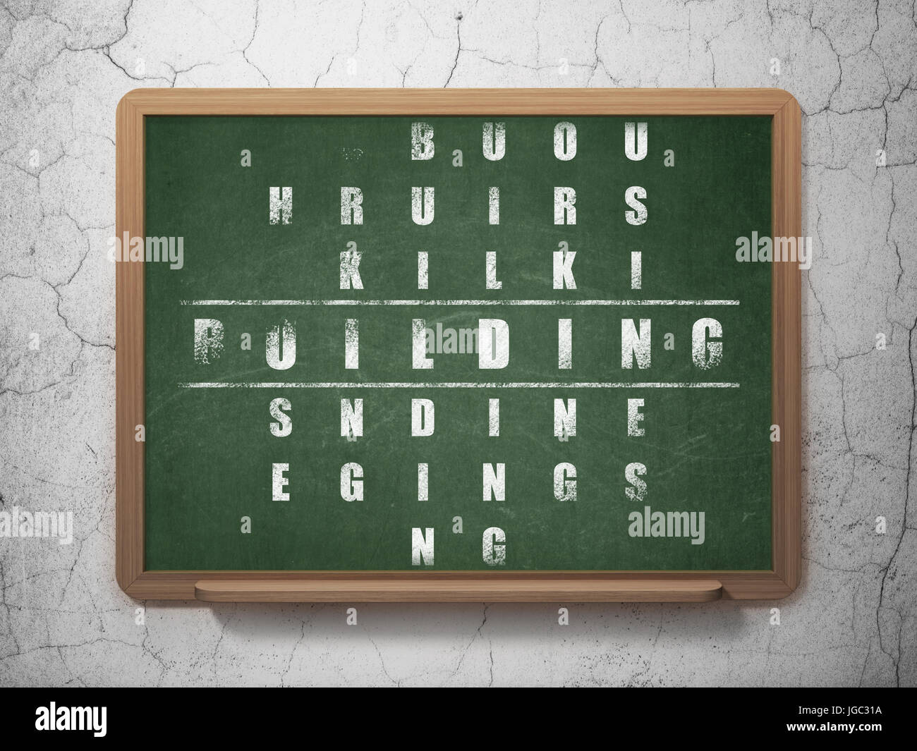 Building construction concept: Building in Crossword Puzzle Stock Photo ...