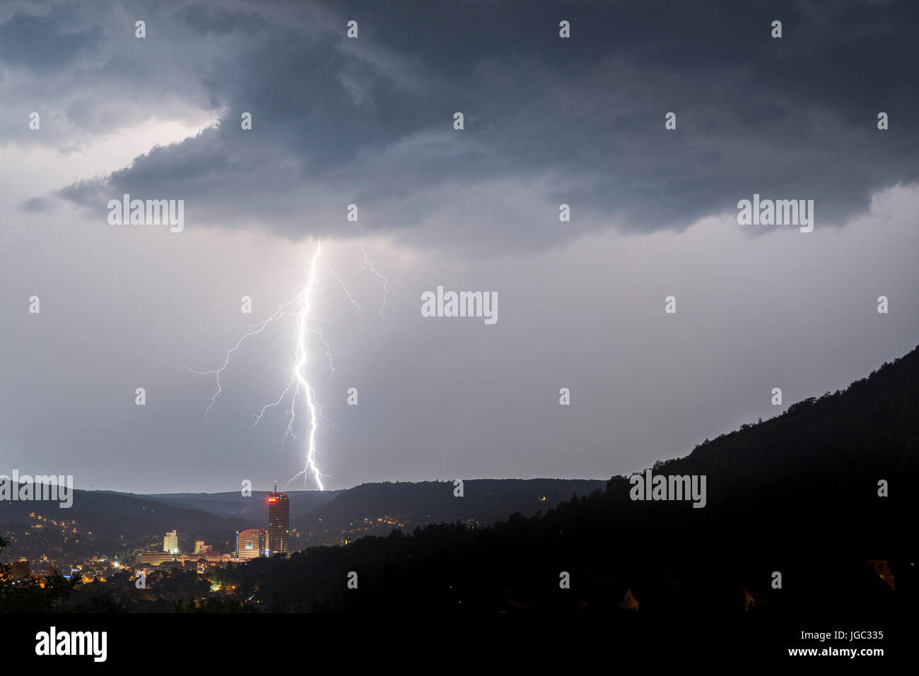 Thunderstorm over Jena, Thuringia, Germany Stock Photo - Alamy