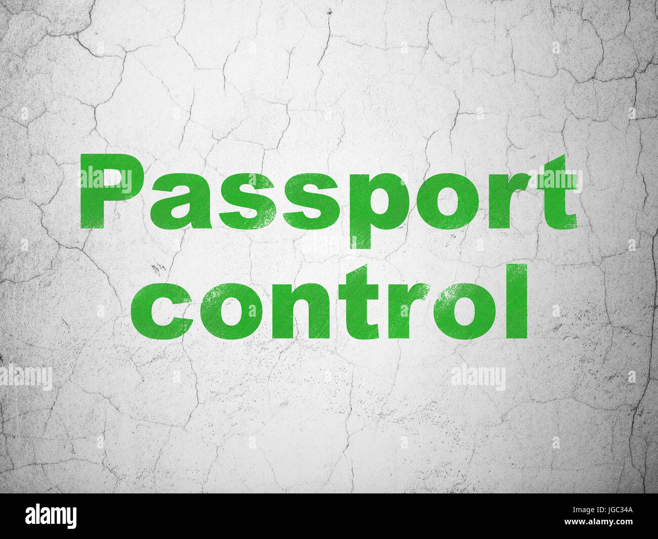 Travel concept: Passport Control on wall background Stock Photo - Alamy