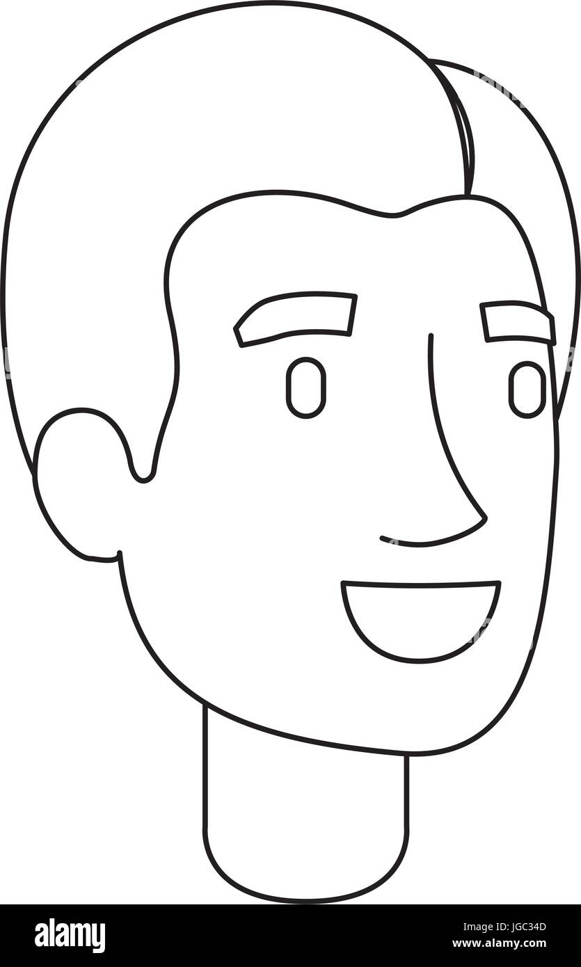 Man Head Silhouette Facing Left