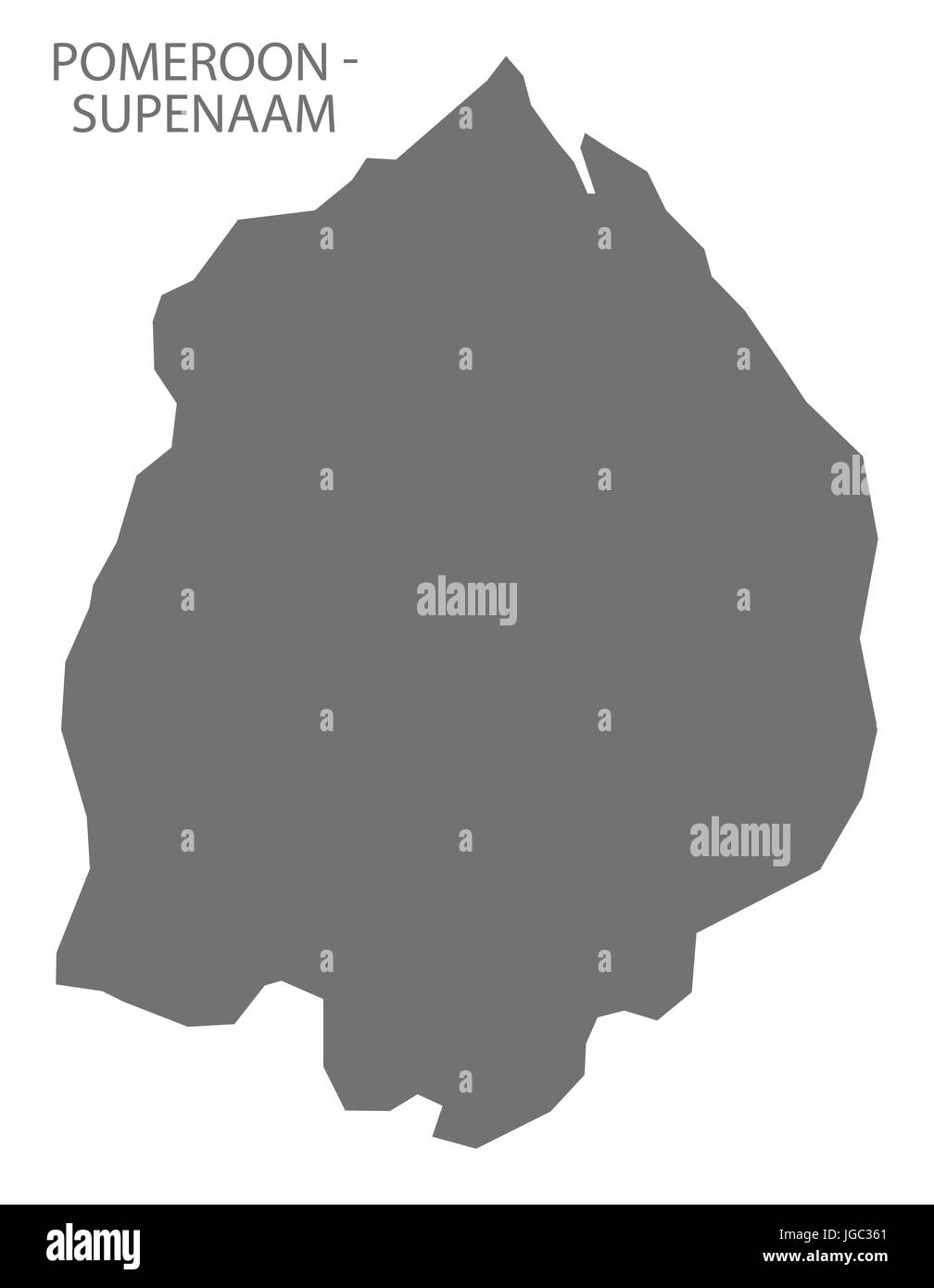 Map of pomeroon supenaam Cut Out Stock Images & Pictures - Alamy