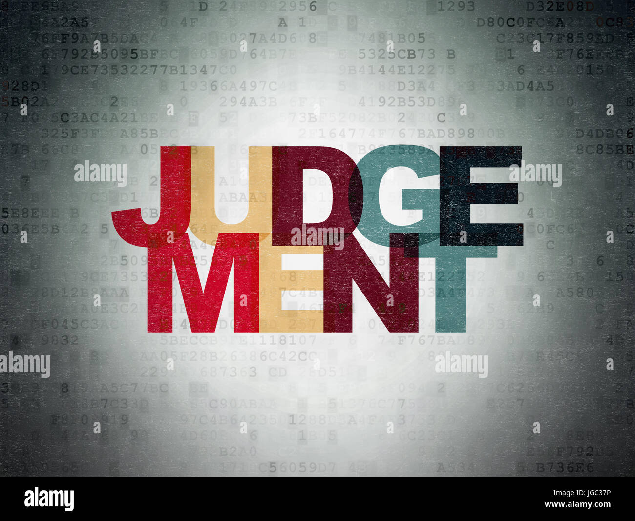 Law concept: Judgement on Digital Data Paper background Stock Photo - Alamy