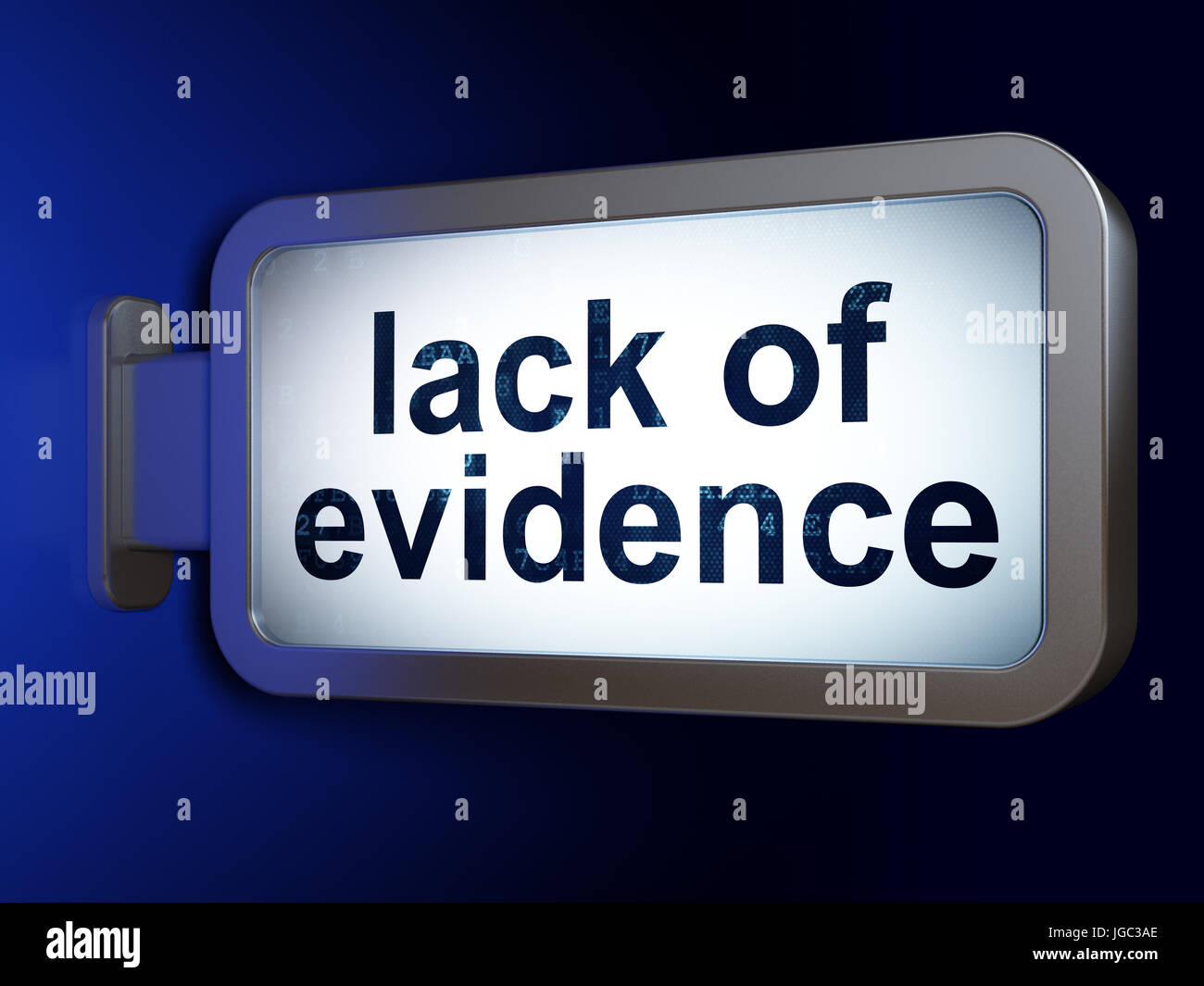 Law concept: Lack Of Evidence on billboard background Stock Photo - Alamy