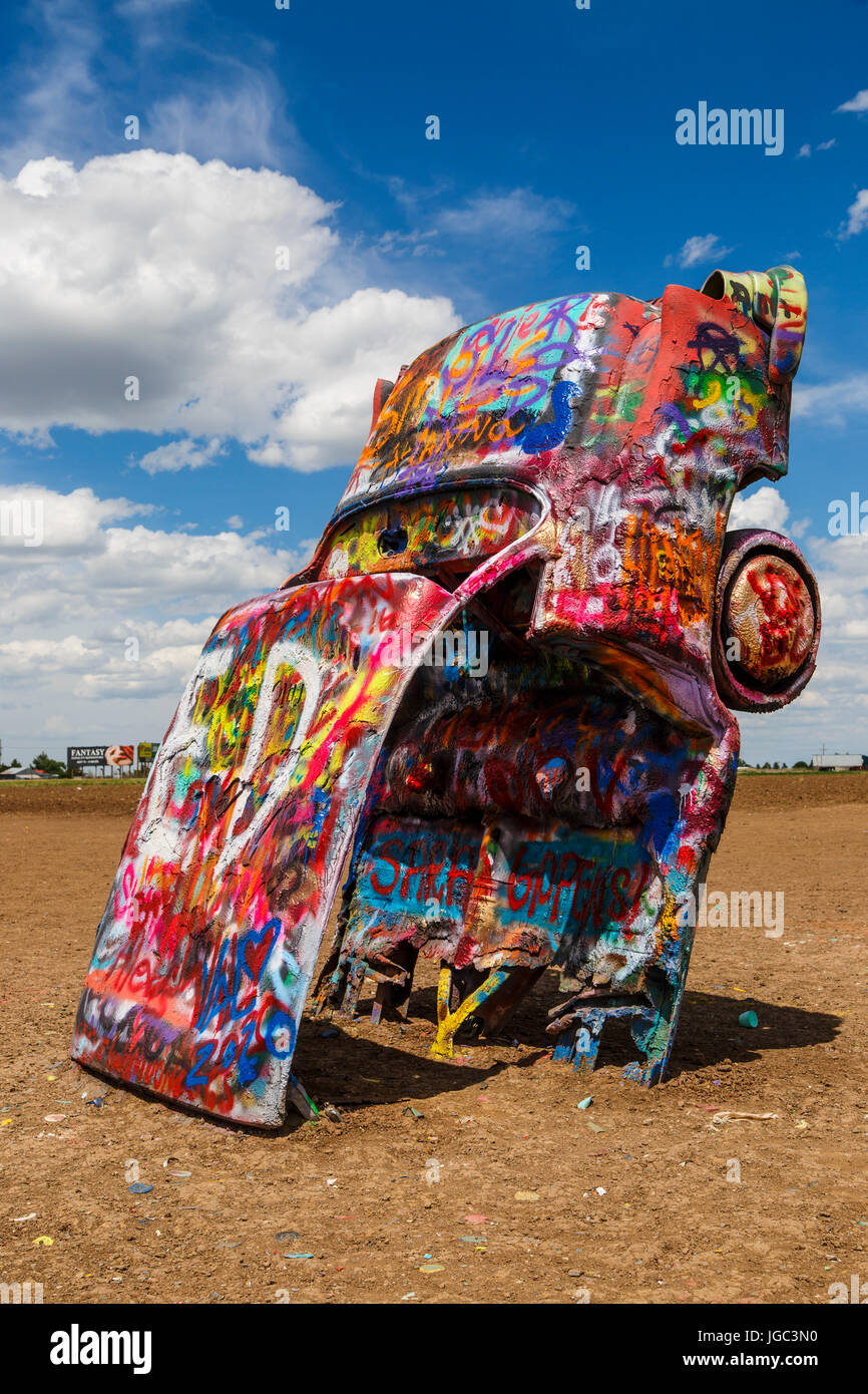 Cadillac Ranch, Historic Route 66, Texas, USA Stock Photo - Alamy