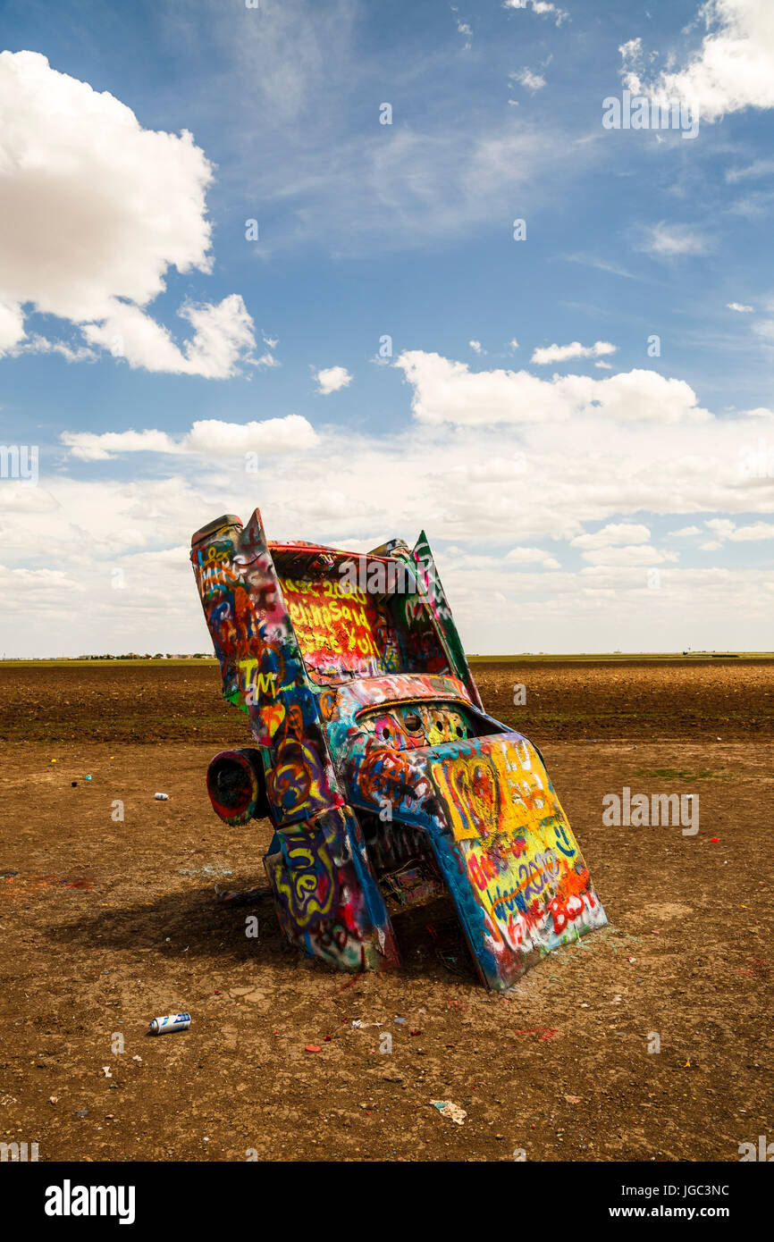 Cadillac Ranch, Historic Route 66, Texas, USA Stock Photo - Alamy