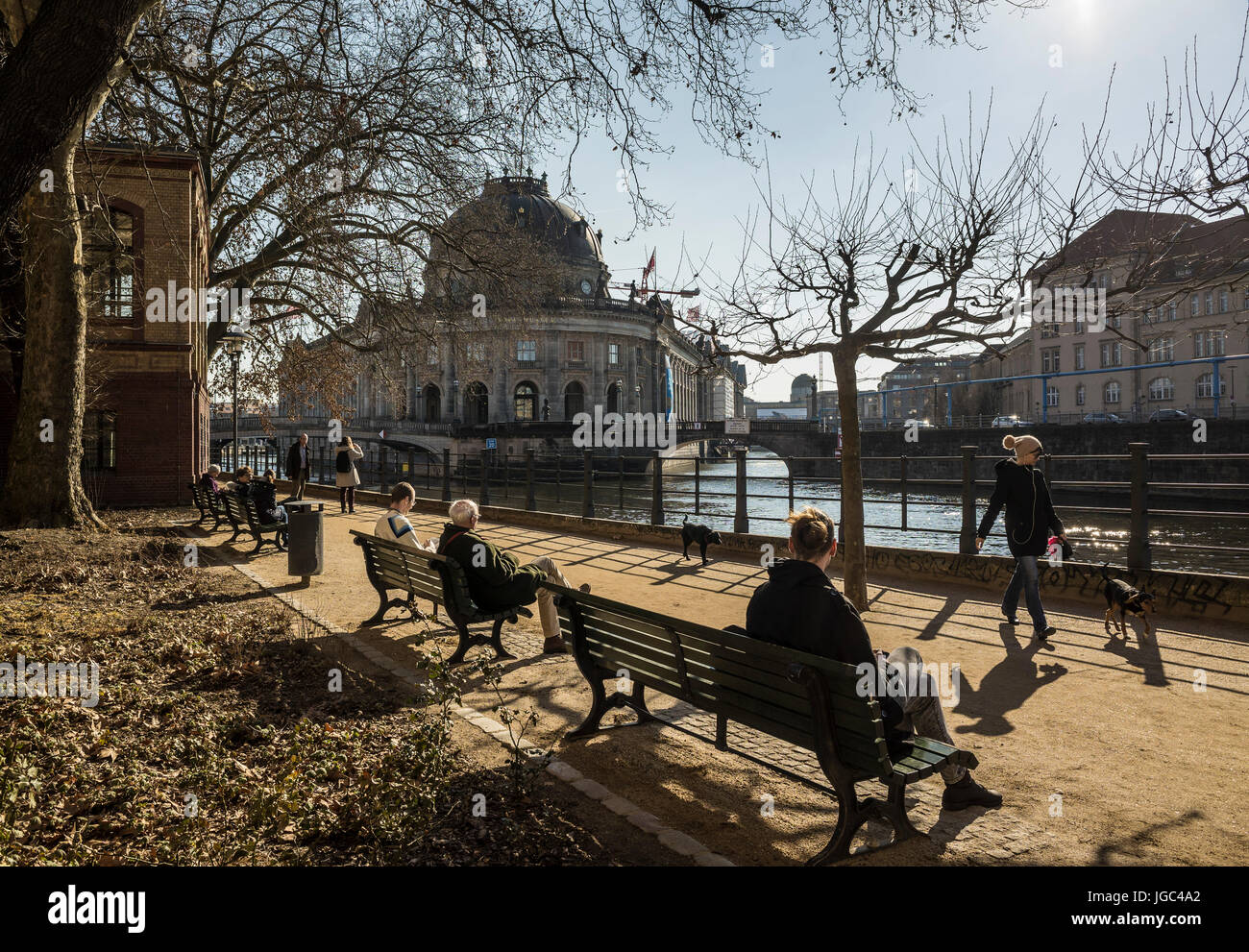 Promenade at the river Spree, Museum Island, Berlin Stock Photo - Alamy