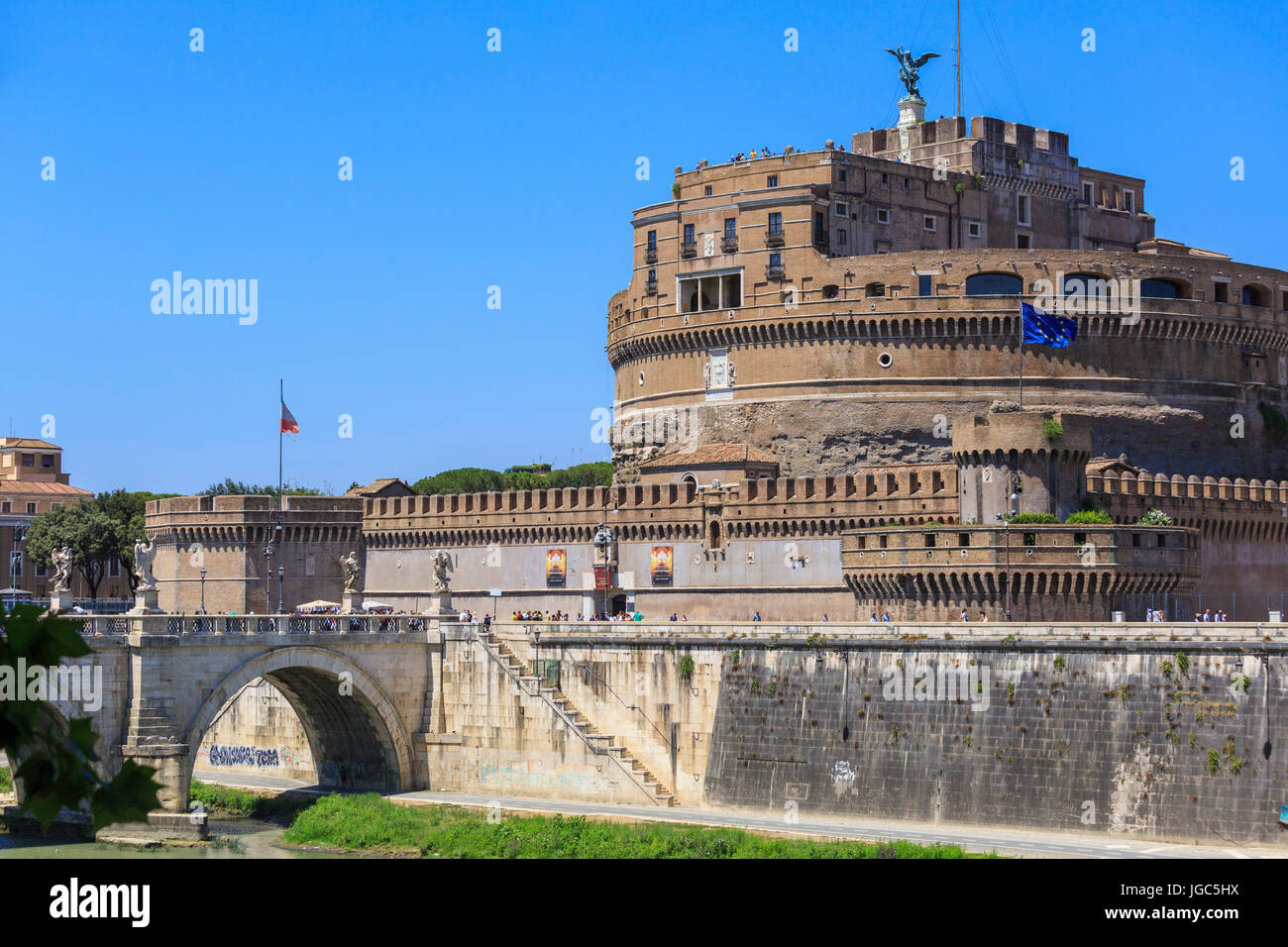 Engelsburg, Castel Sant'Angelo, Rome, Italy Stock Photo - Alamy