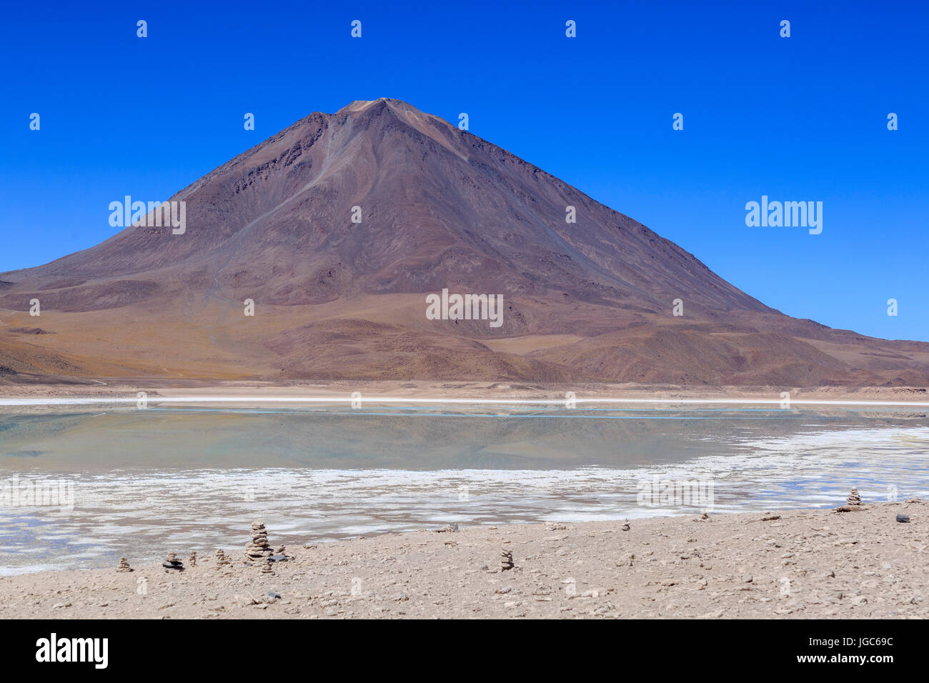 Laguna Verde and Licancabur Volcano, Altiplano, Bolivia, South America ...