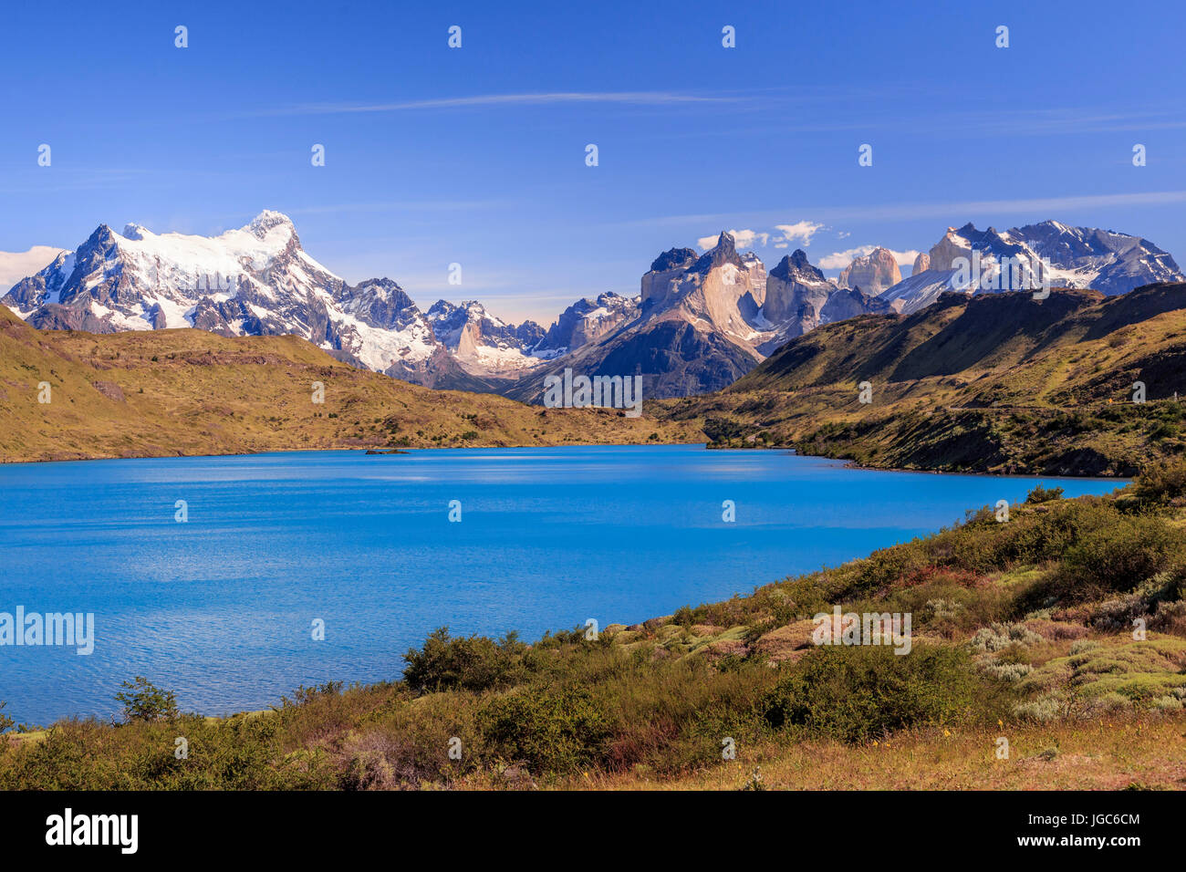 Lago Pehoe, Torres del Paine National Park, Patagonia, Chile Stock ...