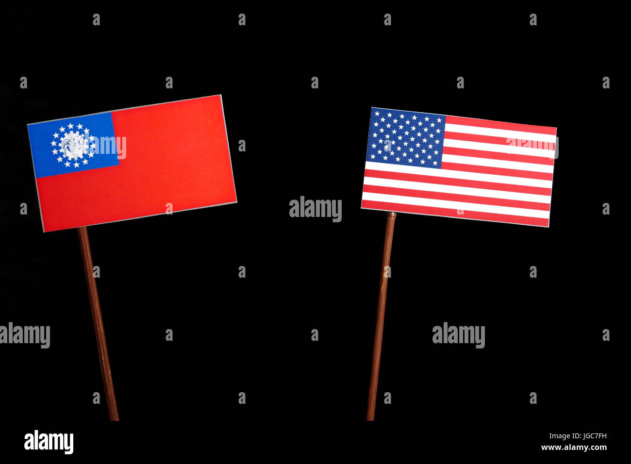 Usa myanmar flag hi-res stock photography and images - Alamy