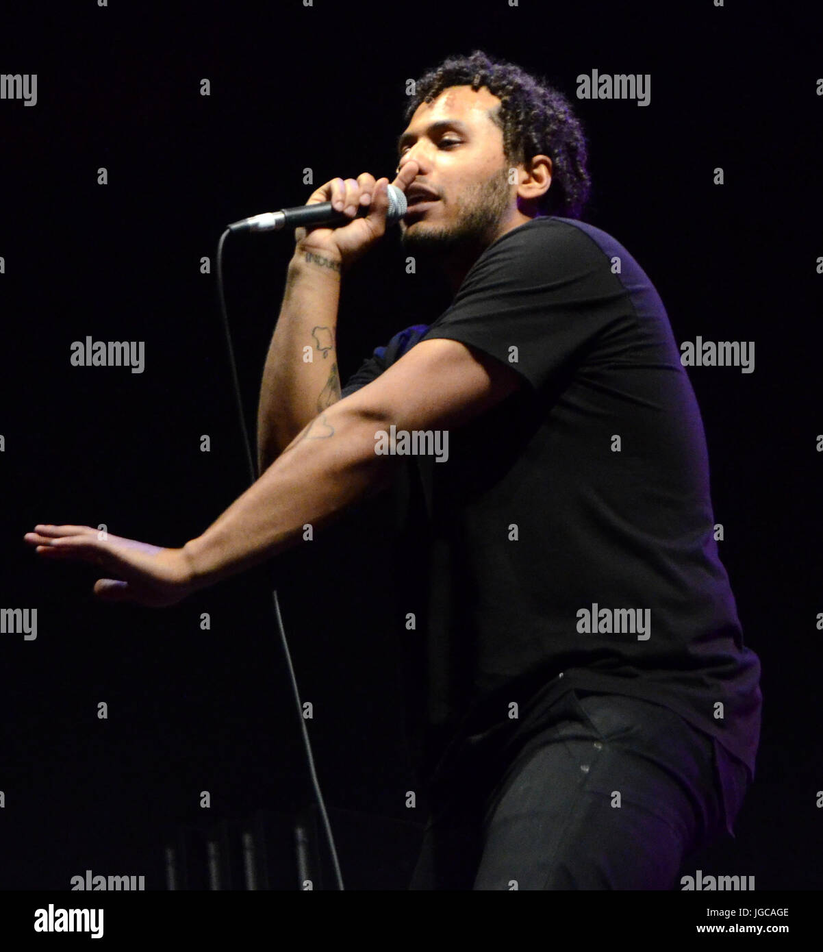 Milwaukee, Wisconsin, USA. 4th July, 2017. Rapper Joey Purp performs ...