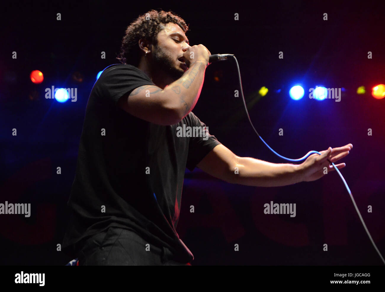 Milwaukee, Wisconsin, USA. 4th July, 2017. Rapper Joey Purp performs ...