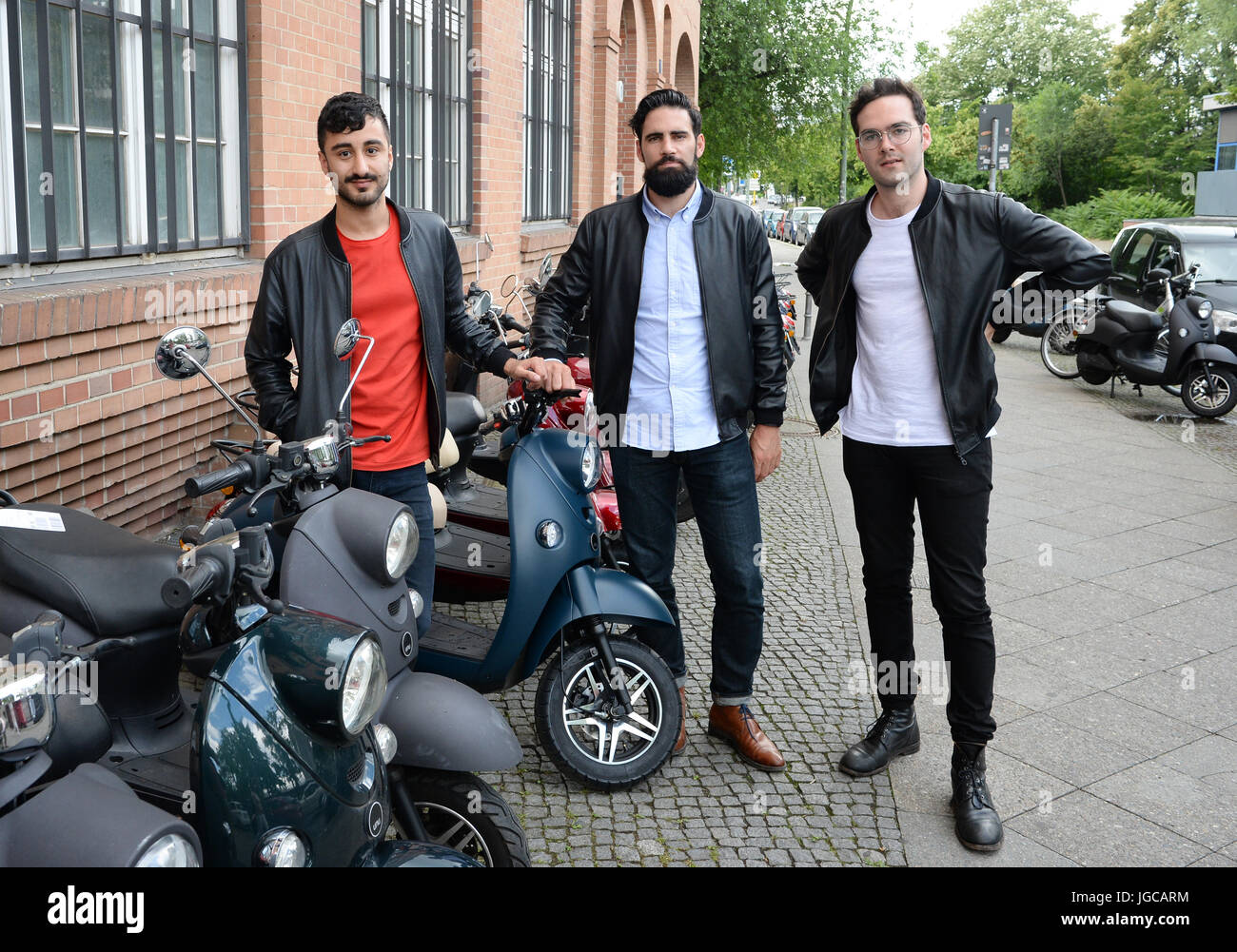 The founders of motor start-up Unu Elias Atahi (L-R, Co-founder, Brand ...