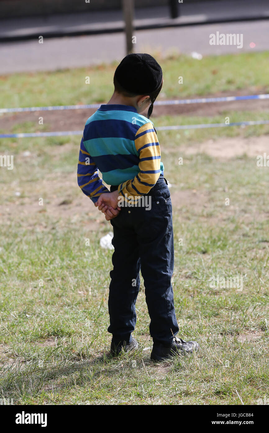 Hackney. London. 5 July 2017 - Aftermath of a blaze at Jewish faith ...