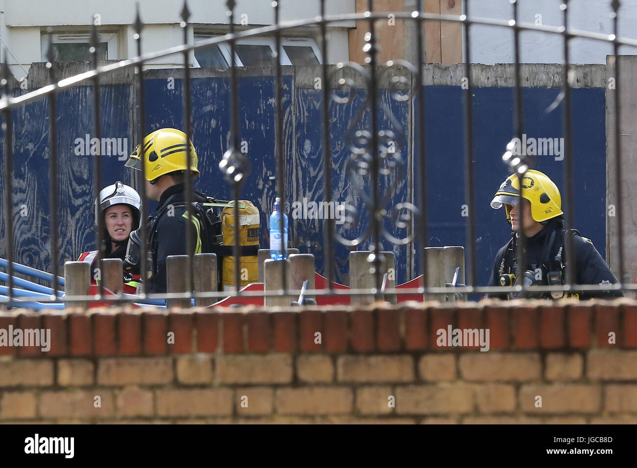 Hackney. London. 5 July 2017 - Aftermath of a blaze at Jewish faith ...