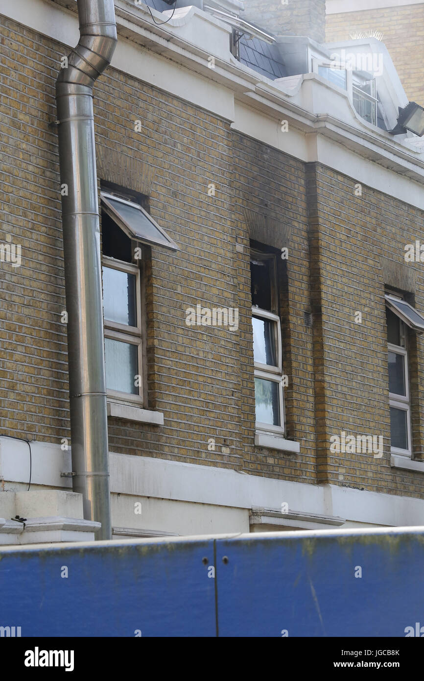 Hackney. London. 5 July 2017 - Aftermath of a blaze at Jewish faith ...