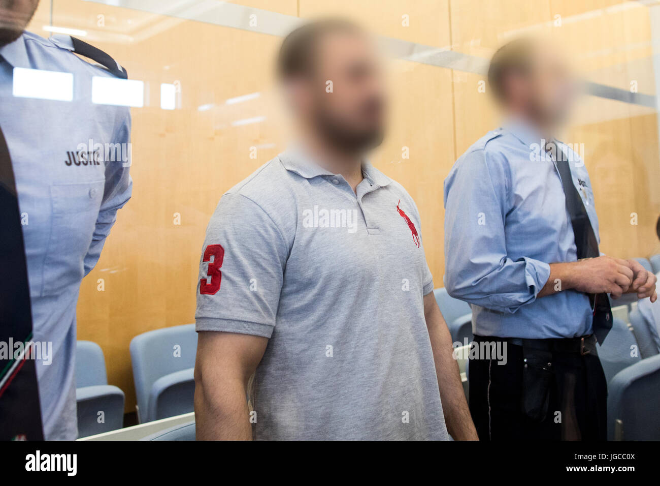Duesseldorf, Germany. 5th July, 2017. Hamza C., one of three alleged ...