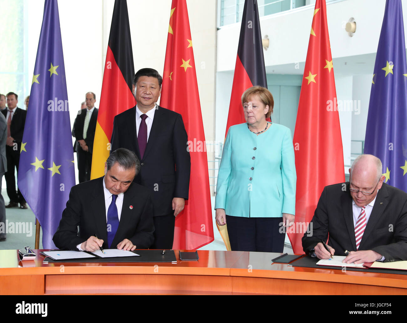 Berlin, Germany. 5th July, 2017. Chinese President Xi Jinping and ...