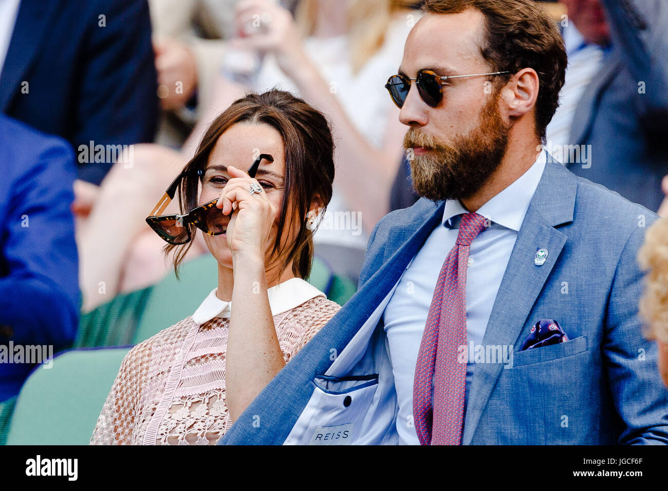 London, UK, 5th July 2017: Pippa Middleton and her brother James at the ...