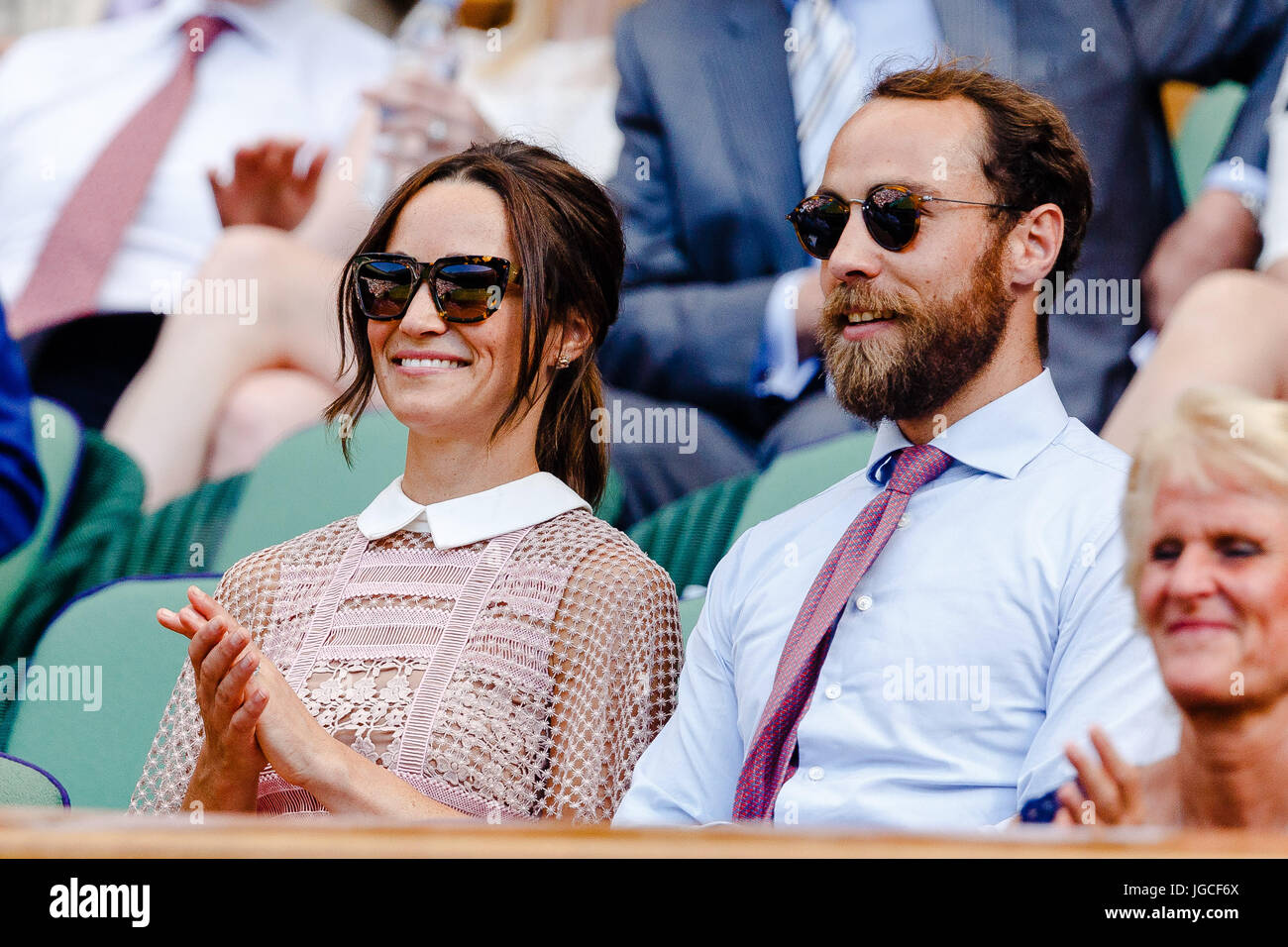 London, UK, 5th July 2017: Pippa Middleton and her brother James at the ...