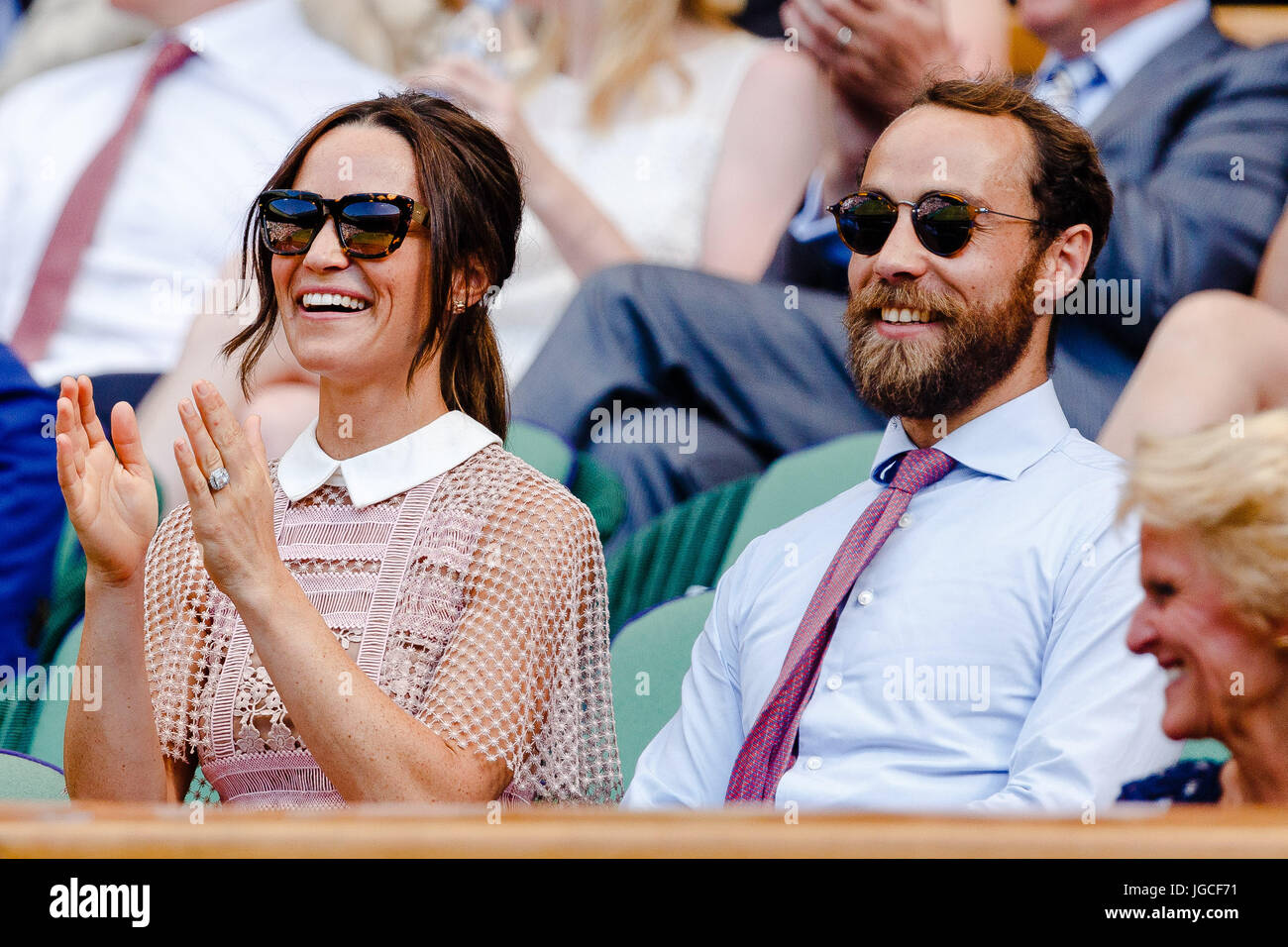 London, UK, 5th July 2017: Pippa Middleton and her brother James at the ...