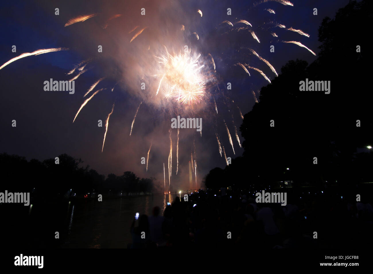 Fireworks on the National Mall Stock Photo - Alamy