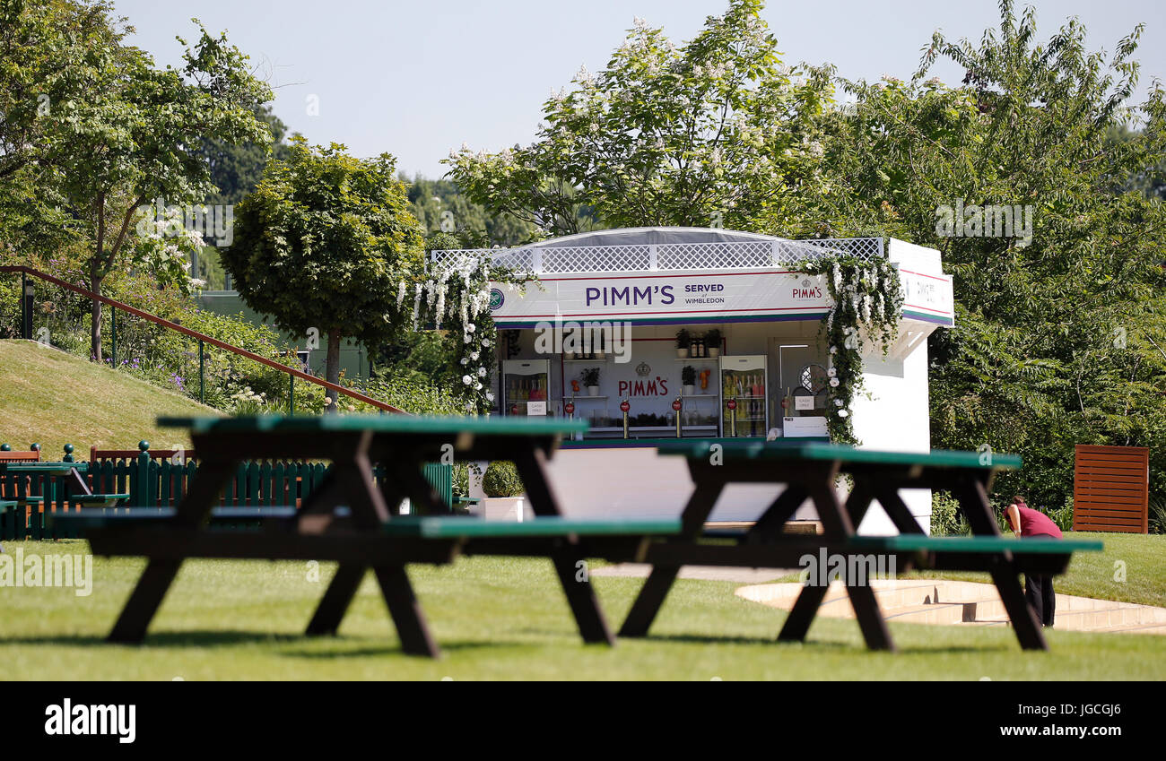 PIMMS BAR ON HENMAN HILL, THE WIMBLEDON CHAMPIONSHIPS 2017, THE ...
